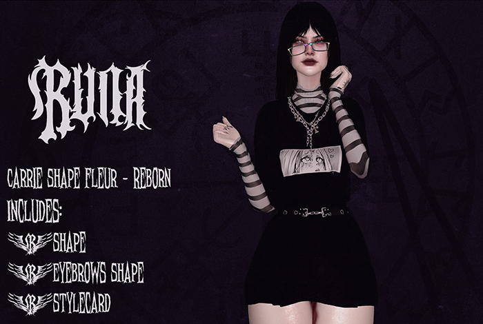 Second Life Marketplace - [RUNA] Carrie Shape Fleur 4.0 - Reborn