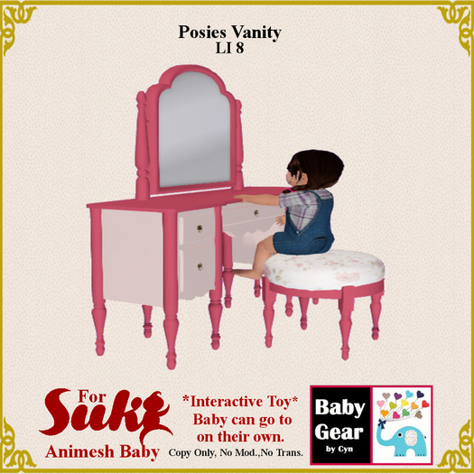 Second Life Marketplace - Suki Animesh Baby - INT Posies Vanity (Box)