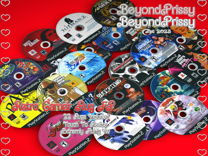 Second Life Marketplace - //Bp Retro Game Cd Rug Pack - Add To Unpack