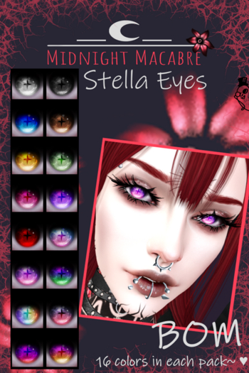 Second Life Marketplace - (MM) Stella Eyes BOM FATPACK (Wear!)