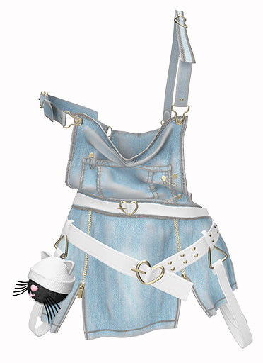 Second Life Marketplace - *CK* Bom bom overall DENIM LIGHT