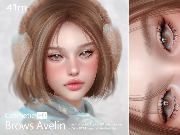 Second Life Marketplace - 41m / HD Brows Avelin / Lelutka EvoX
