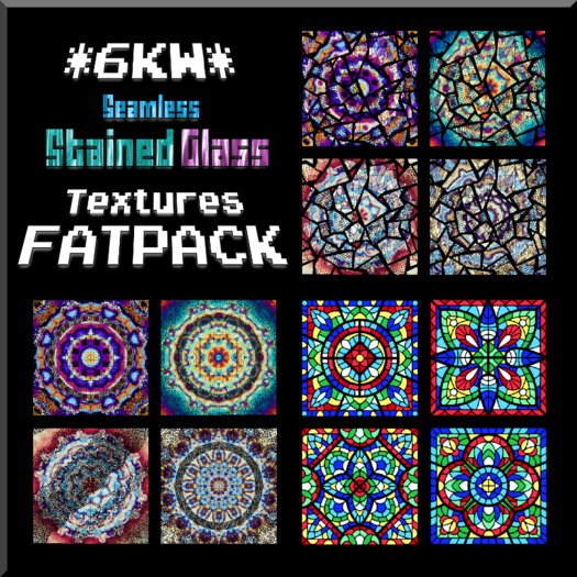 Second Life Marketplace - *6KW* FULL PERM Seamless Stained Glass ...