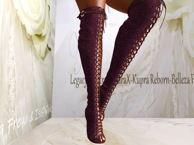 Second Life Marketplace - Moon Lace ~.~ Boots, ROSES [Sugar Beets] HG ...