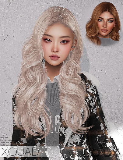Second Life Marketplace - DOUX - Xquad hairstyle [BLOGGER PACK]
