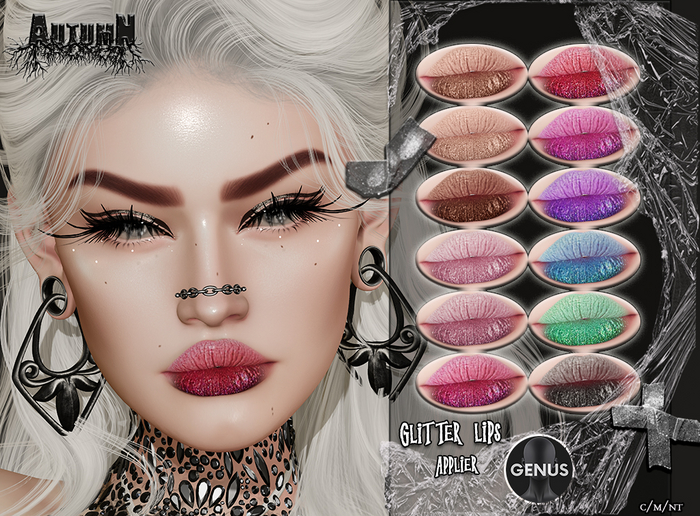 Second Life Marketplace - AutumN- GLITTER LIPS HD GENUS APPLIER