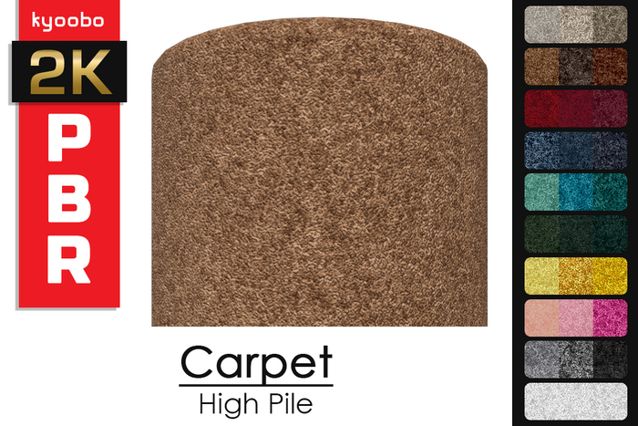 Second Life Marketplace - High Pile Carpet 2k PBR [FULL PERM]
