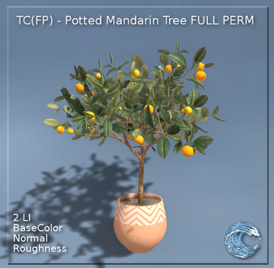Second Life Marketplace - TC(FP) - Potted Mandarin Tree FULL PERM