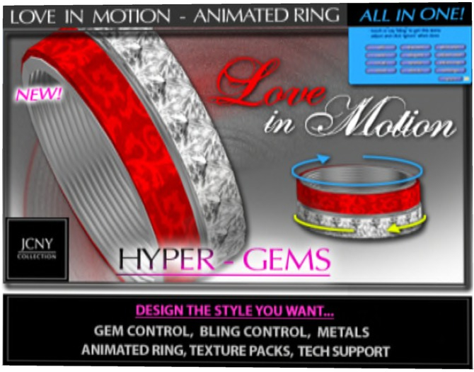Second Life Marketplace - JCNY - HYPER-Gems, 'Love in Motion' Animated ...
