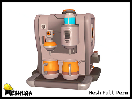 Second Life Marketplace - Meshuga Sci-Fi Coffee Maker FULL PERM MESH