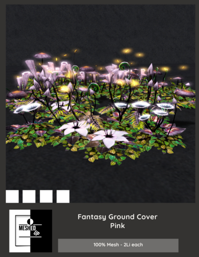 Second Life Marketplace - MeshedUp: Fantasy Ground Cover Pack - Pink