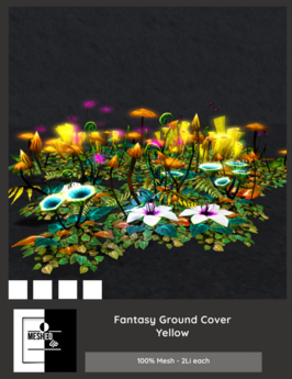 Second Life Marketplace - MeshedUp: Fantasy Ground Cover Pack - Yellow