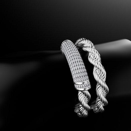 Second Life Marketplace - DK- Rope chain Bracelet Sliver R