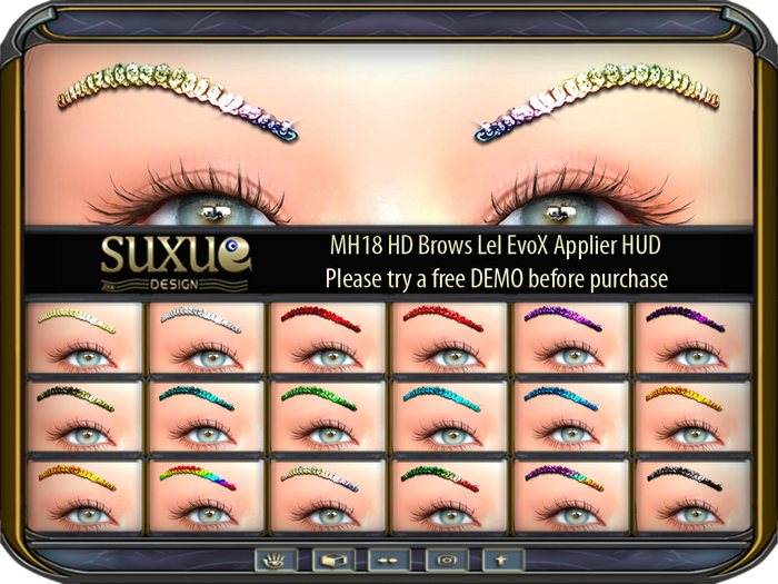 Second Life Marketplace - SuXue - Metallic Brows HD Lel EvoX