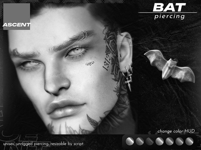 Second Life Marketplace - ASCENT - DEMO Bat Piercing