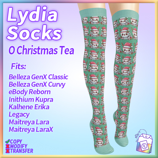 Second Life Marketplace - ~TL~ Lydia Socks O Christmas Tea