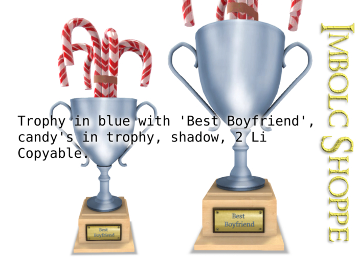 Second Life Marketplace - Trophy blue 'Best Boyfriend', with candy's ...