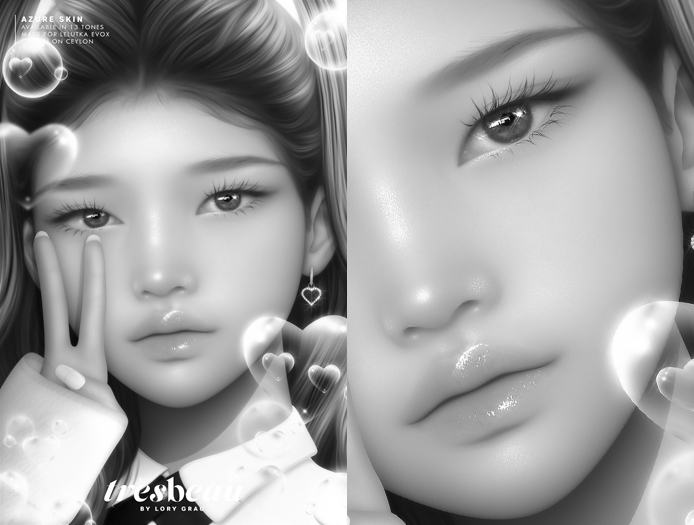 Second Life Marketplace - tres beau x lelutka evox - azure skin (demo)