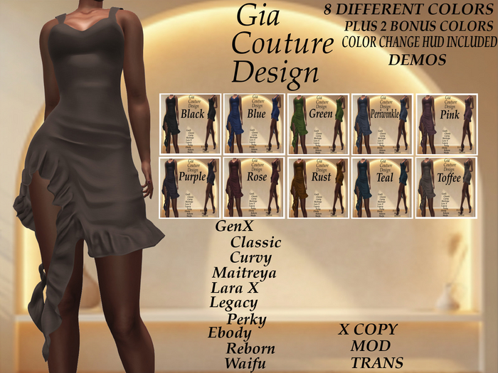 Second Life Marketplace Gcd Leadora Silk Dress Demos