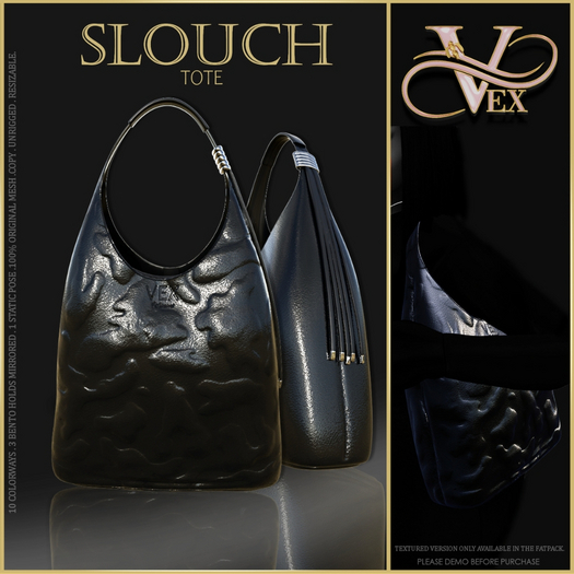 Second Life Marketplace - VEX:. Slouch Tote (Add/Wear to Unpack)