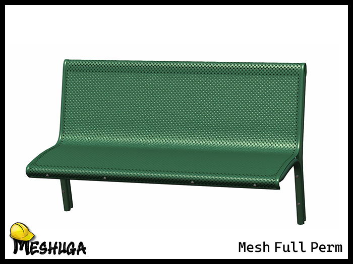 Second Life Marketplace - Meshuga Urban Metal Park Bench FULL PERM MESH