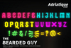 Second Life Marketplace - Pack Adriatique Neon Alphabet - The Bearded Guy
