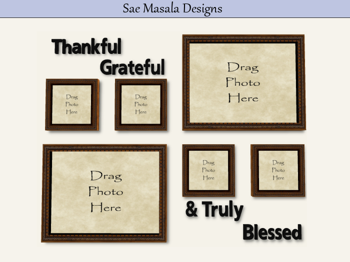 Second Life Marketplace - Truly Blessed Picture Frame Set 2 LI Thankful ...
