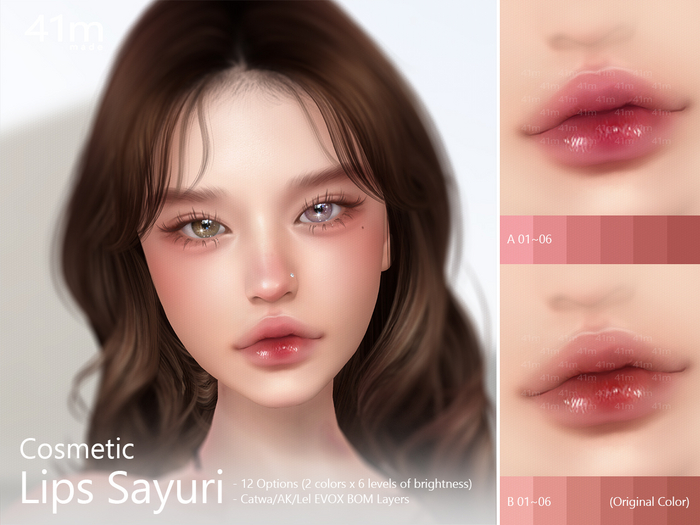 Second Life Marketplace - GIFT! 41m / Lips Sayuri / EvoX: 12 Colors