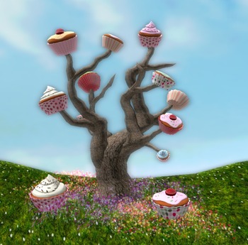 Second Life Marketplace - Cupcake Tree & cupcakes