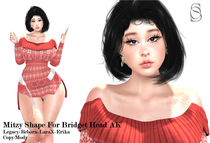 Second Life Marketplace - Ohrion Store- Mintzy Shape Ak Bridget Head