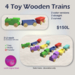 Second Life Marketplace - 4 Toy Wooden Trains by Creatrix Original Mesh