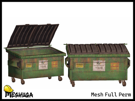 Second Life Marketplace - Meshuga Dumpster FULL PERM MESH