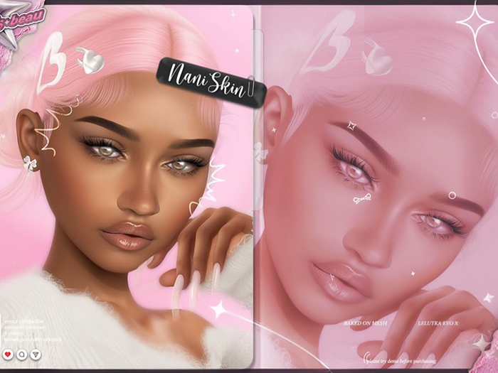 Second Life Marketplace - LSB - 'Nani' Skin (Chocolate) Evo X