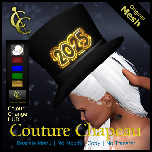 Second Life Marketplace - CC 2025 Top Hat BOXED - ADD