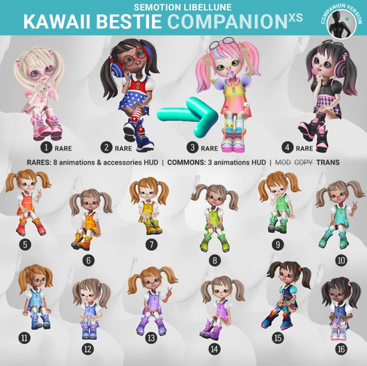 Second Life Marketplace - 3. SEmotion Libellune Kawaii Bestie XS ...