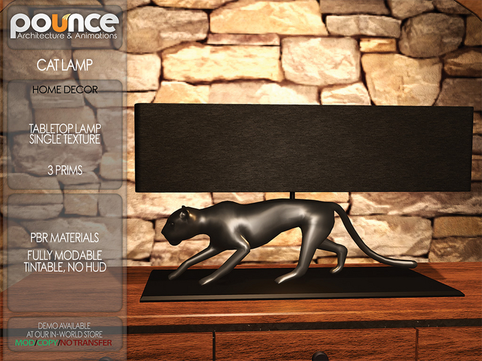 Second Life Marketplace - POUNCE - Cat Lamp