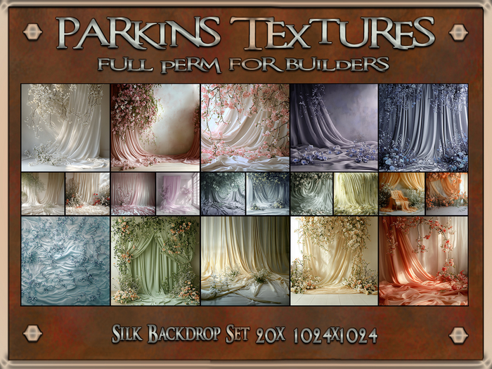 Second Life Marketplace - Parkins Textures - Silk Backdrops Set - 20x ...