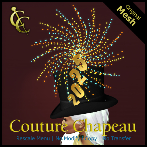 Second Life Marketplace - DEMO CC 2025 Pinwheel Fireworks hats BOXED - ADD