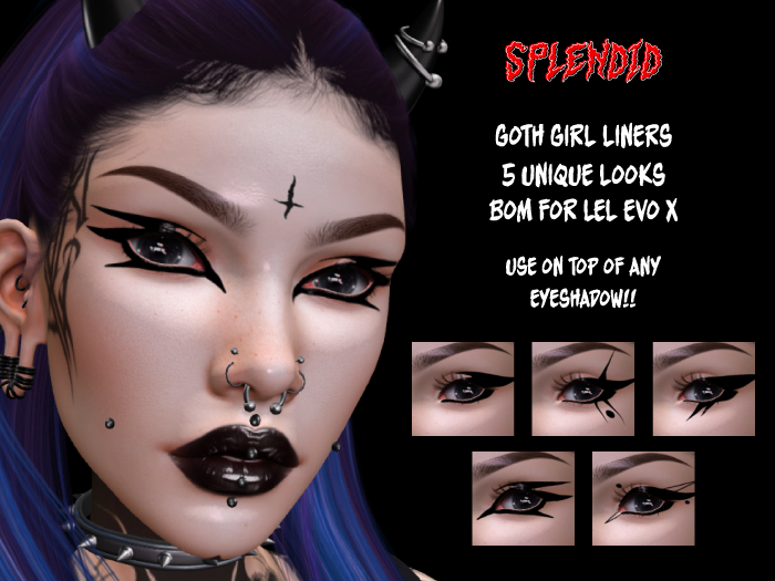 Second Life Marketplace - Splendid - Goth Girl Liners
