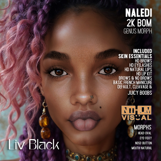 Second Life Marketplace - *{Liv Black}* Naledi - Amber Tone - Genus Head