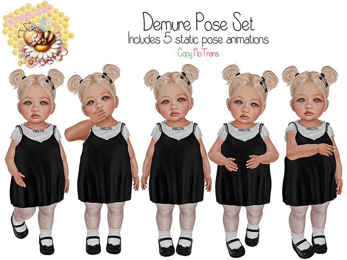 Second Life Marketplace - .Honeycomb. Demure Pose Set (ADD)