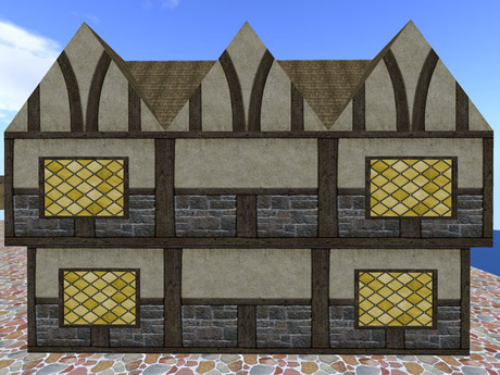 Second Life Marketplace - Medieval/ Fantasy Building, Two Storey build ...