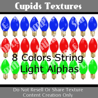 Second Life Marketplace - 8 Christmas String Lights Texture