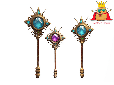 Second Life Marketplace - Meshed Potato - Magic Staff Full Perm