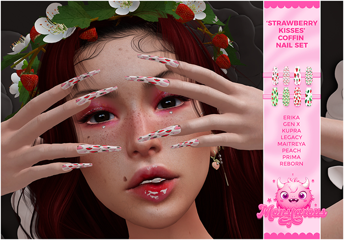 Second Life Marketplace - {Monstarous} Strawberry Kisses - Prima