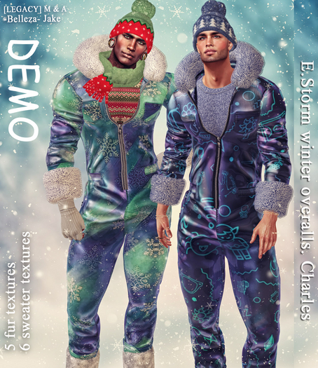 Second Life Marketplace - E.Storm winter overalls. Charles DEMO