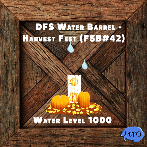 Second Life Marketplace - DFS Water Barrel - Harvest Fest (FSB#42)