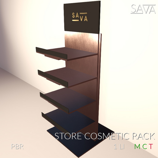 Second Life Marketplace - Elegant Cosmetic Display Rack – Ideal for ...