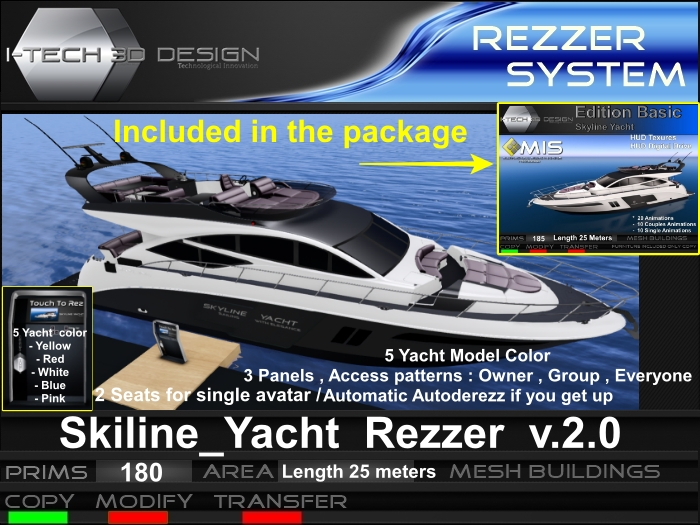 Second Life Marketplace - [I-T3D] Yacht Rezzer v.2.2