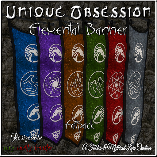 Second Life Marketplace - [UO] Elemental Banner - Fatpack